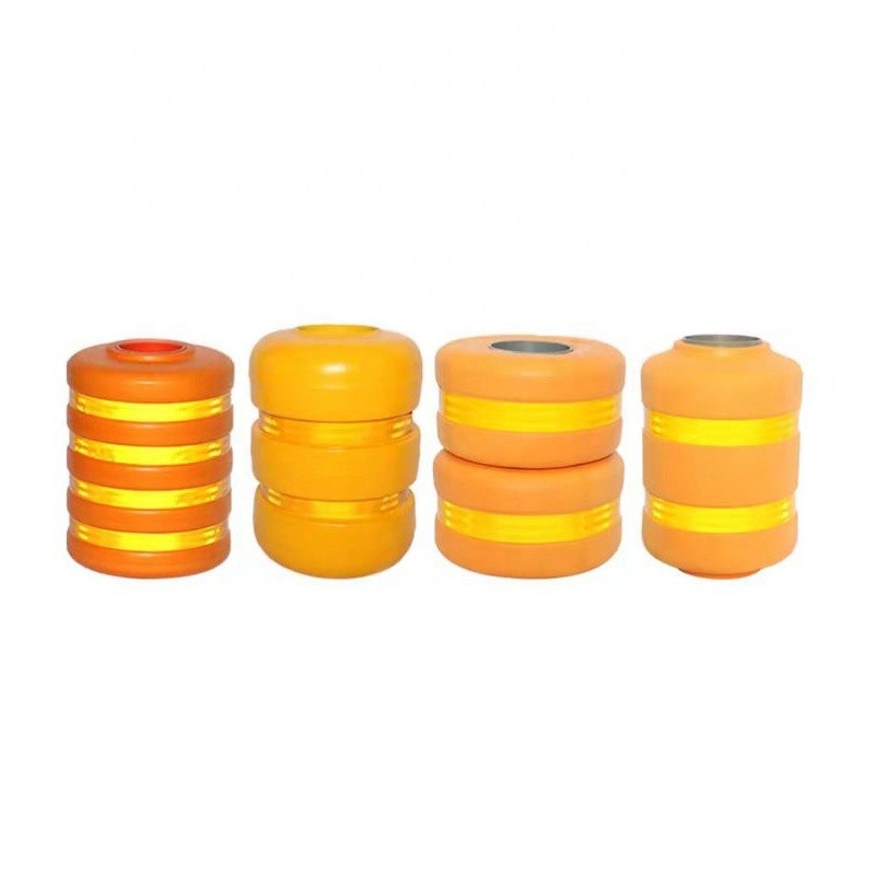 PU Foam Plastic Roller Barrels Design Yellow Color Roadside Roller ...