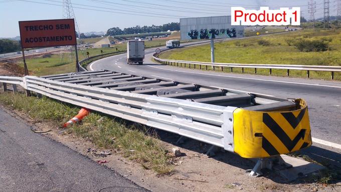 Galvanized And Powder Coated Traffic Steel Barrier Shield For Road Safety