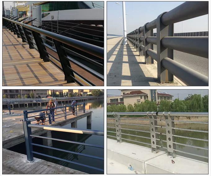 Hot Dipped Galvanized Stainless Steel Q235 Q345 Bridge Guardrails