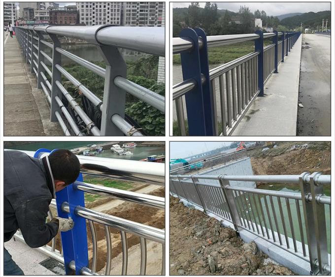Hot Dipped Galvanized Stainless Steel Q235 Q345 Bridge Guardrails