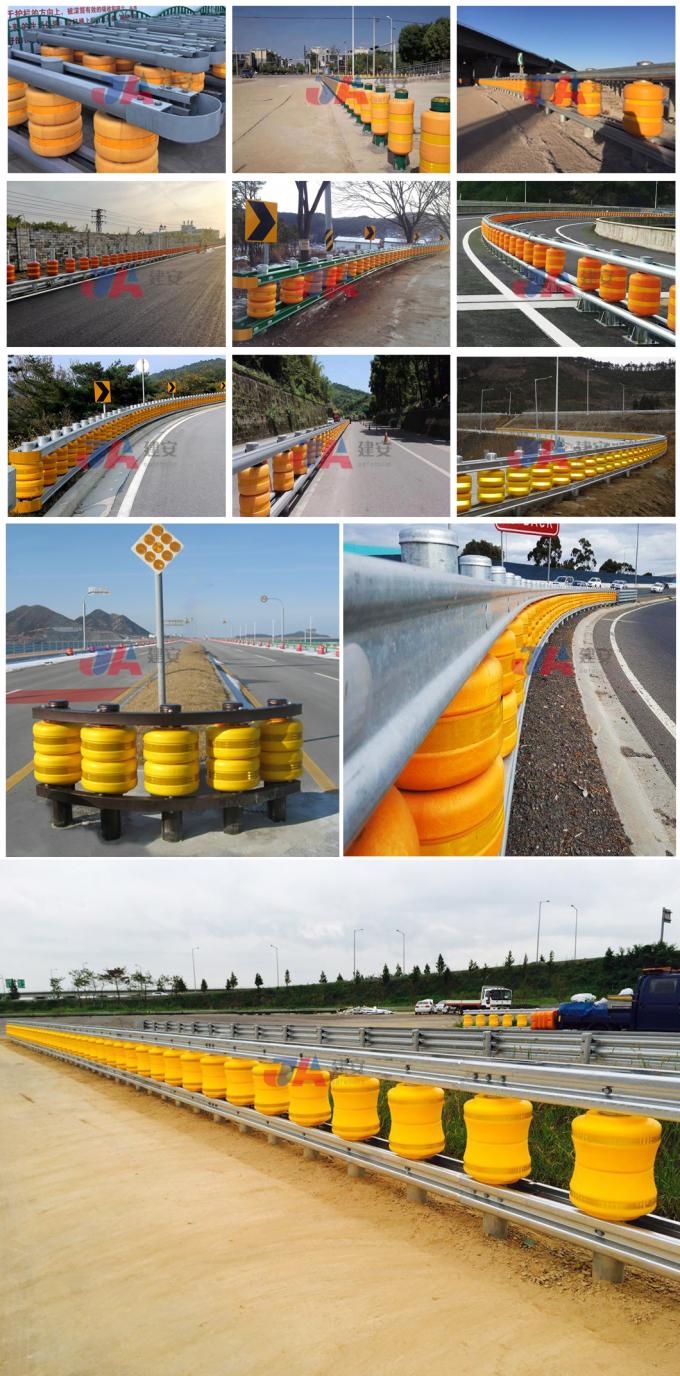 Q235 Q345 EVA ISO Standard PU and PVC Safety Roller Guardrail Crash ...