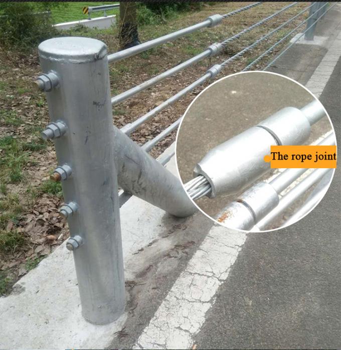 Road Wire Rope Barrier Fences Stainless Steel Cable Barrier With ...