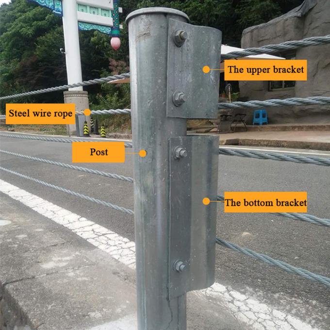 Road Wire Rope Barrier Fences Stainless Steel Cable Barrier With ...