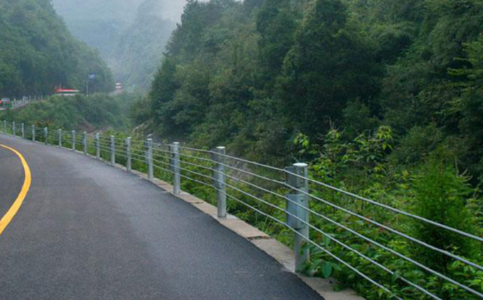 Road Wire Rope Barrier Fences Stainless Steel Cable Barrier With ...