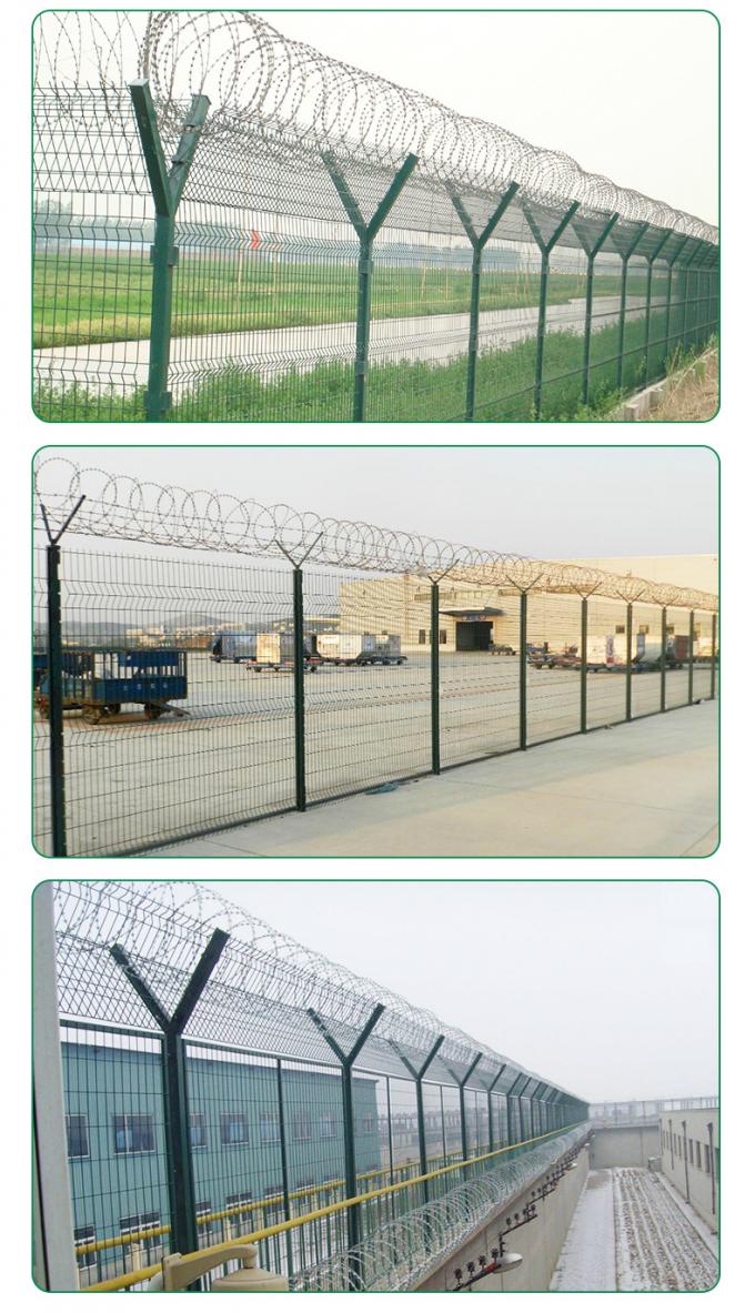 ISO Hot Dip Galvanized Steel Barbed Wire Fence For Outdoor Security